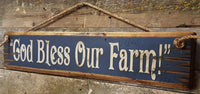 Wall Sign Faith: God Bless Our Farm - OutWest Shop